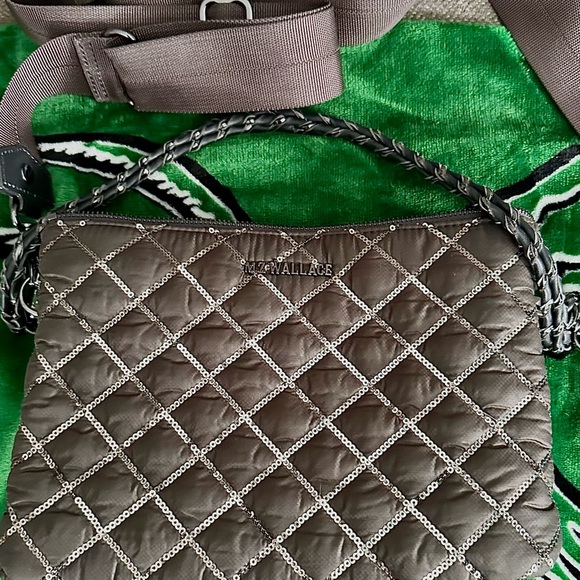 MZ Wallace | Bags | Mz Wallace Quilted Crossbody Bag Dark Gray | Poshmark